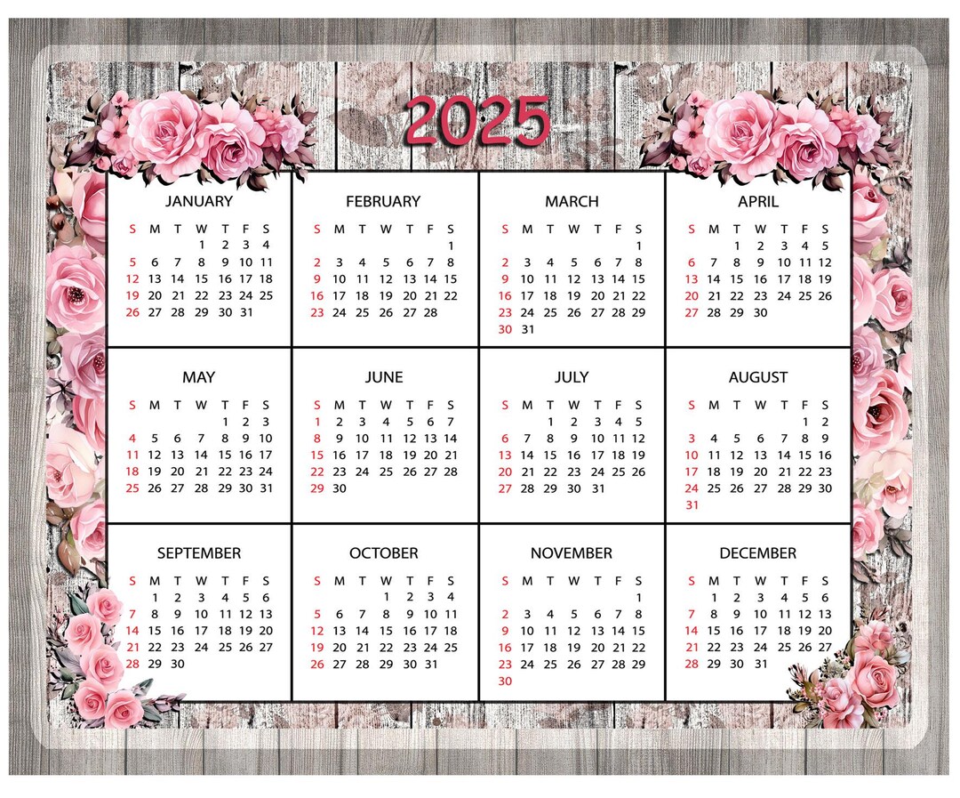 Personalized Laminated Calendar. With Sticky Back or a Magnet to Put ...