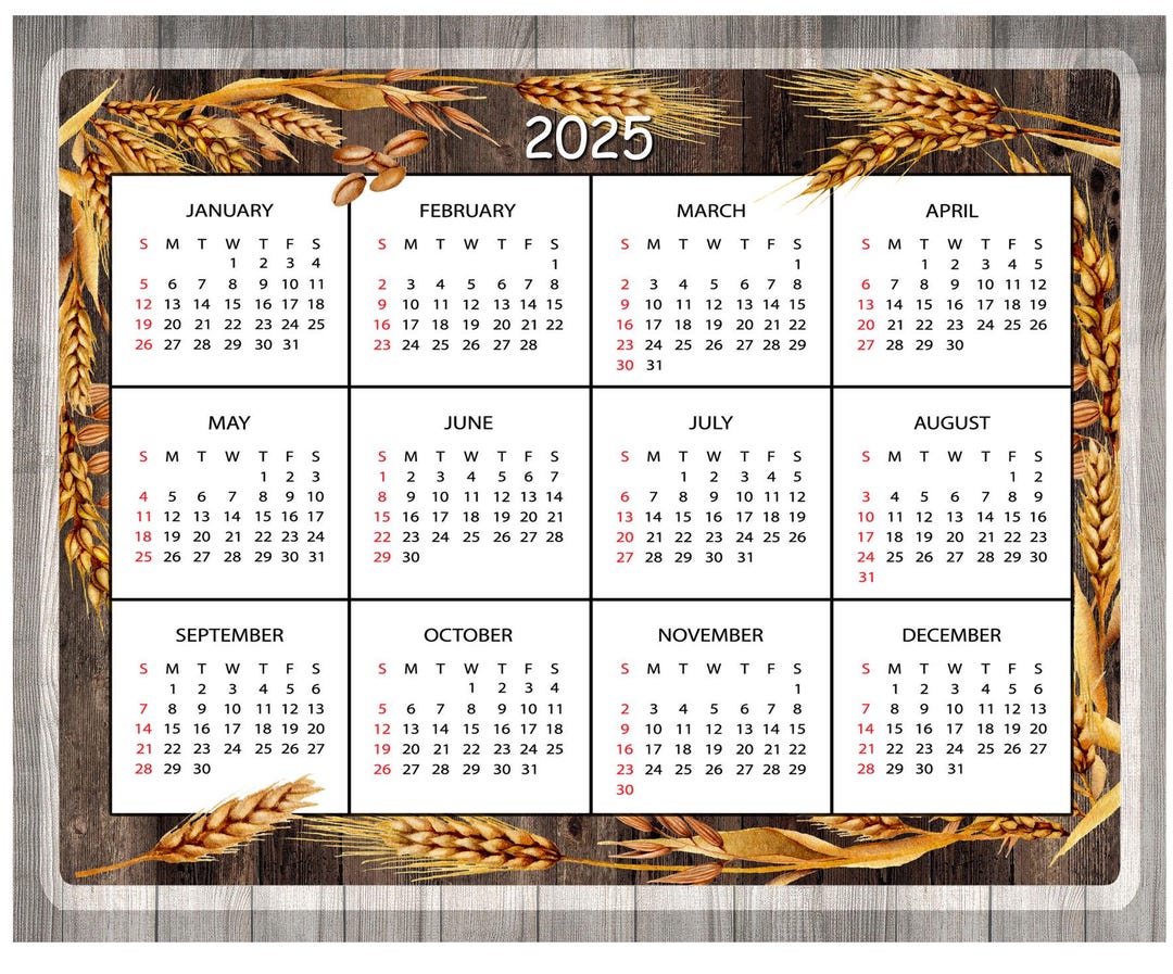 Personalized Laminated Calendar. With Sticky Back or a Magnet to Put ...