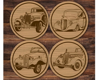 Laser Engraved Wood Coasters - Etsy
