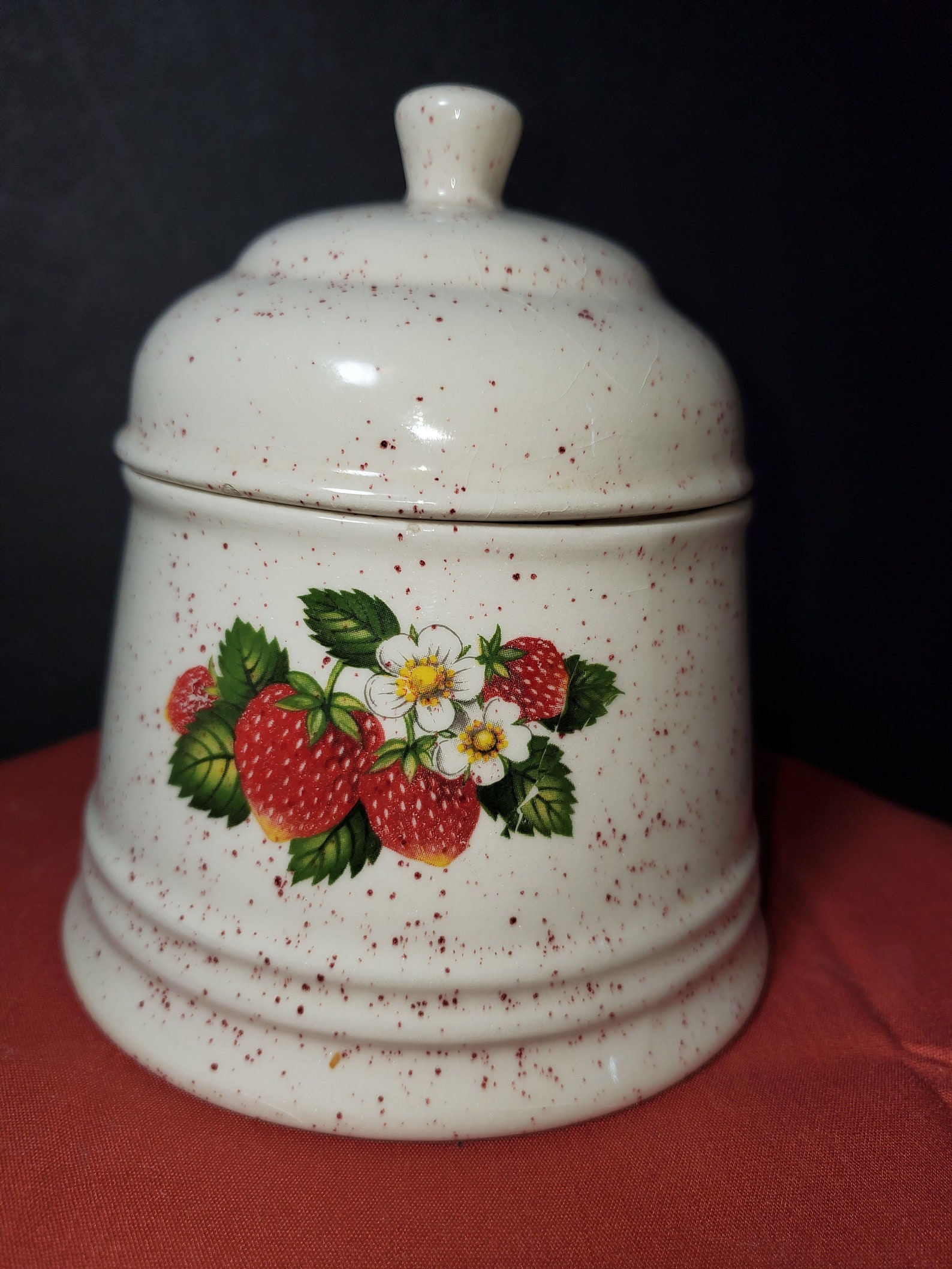 Bisque Ware Brown Flecked Strawberry Creamer and Sugar Set - Etsy