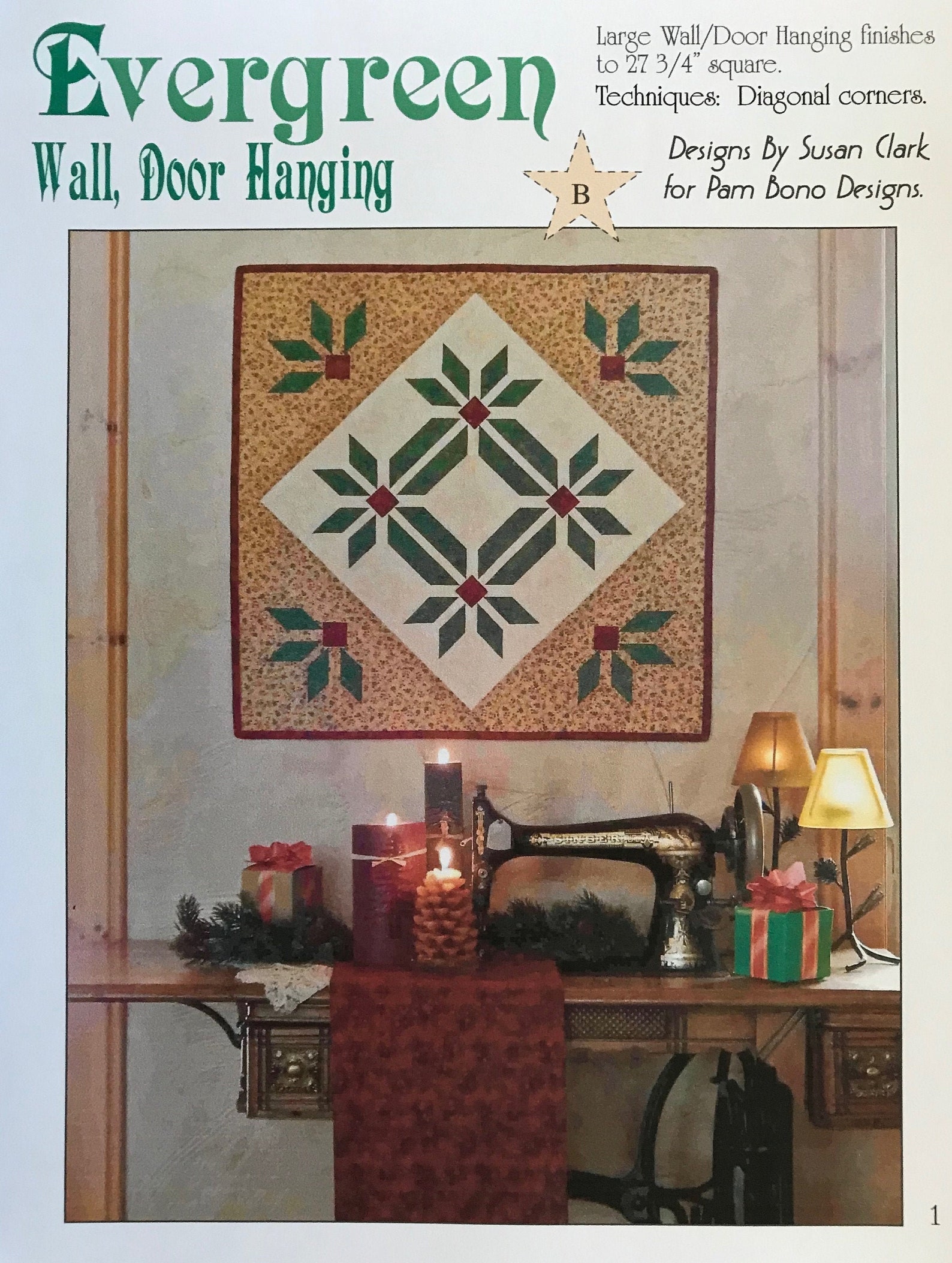 Evergreen - Instant PDF Download, Pieced Quilt Pattern. Christmas ...