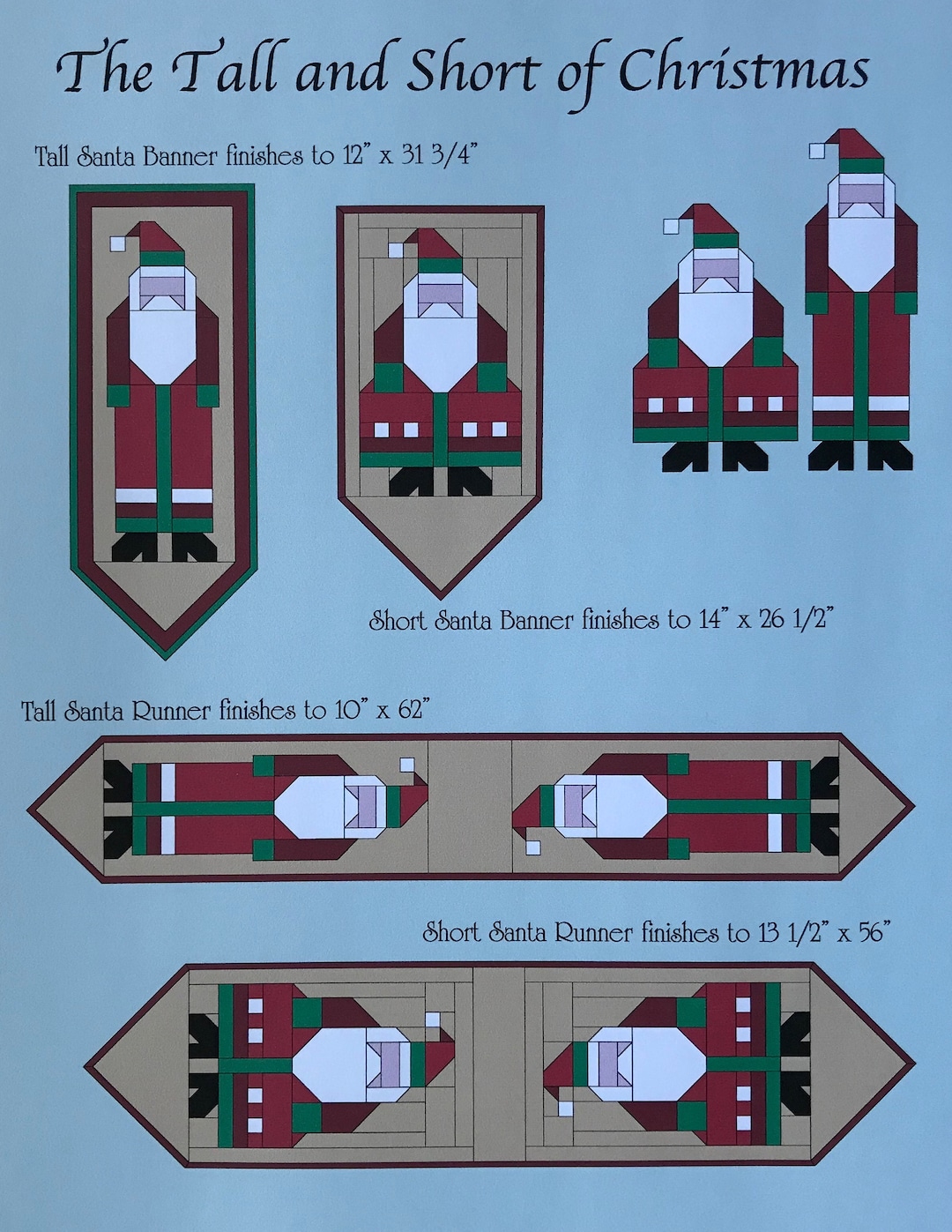 The Tall and Short of Christmas, Santa Claus, Instant PDF Download ...