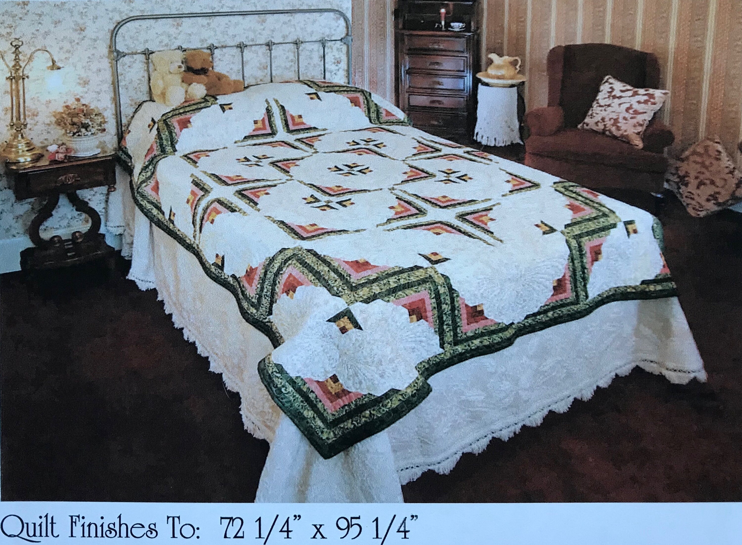 Victorian Cabin instant PDF download pieced quilt pattern | Etsy