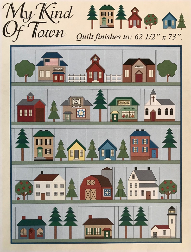 My Kind of Town, Instant PDF Downloads, Pieced Block Quilt Patterns - Etsy