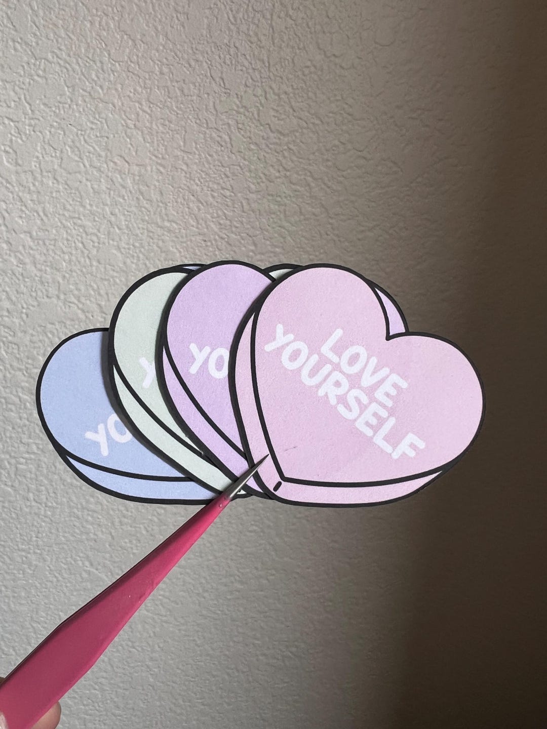 Y2K Love Yourself Self Love Candy Heart Sticker | Cute Mental Health ...