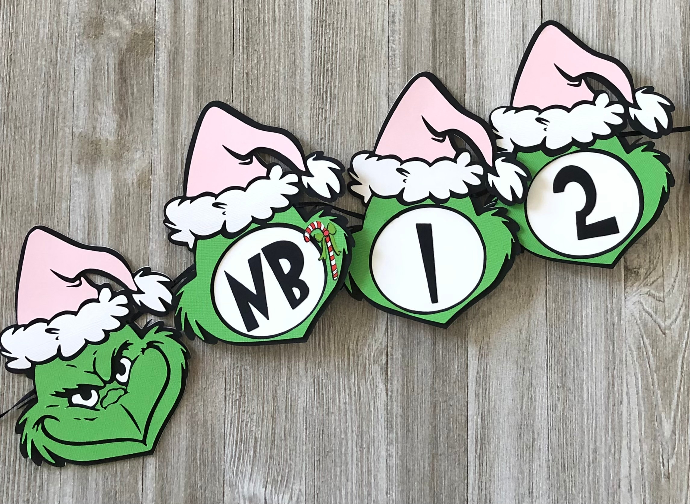 Grinch Milestone Banner Grinch Birthday Grinch Christmas - Etsy