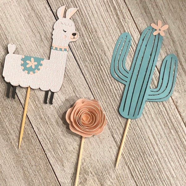 Llama Cupcake Topper - Etsy