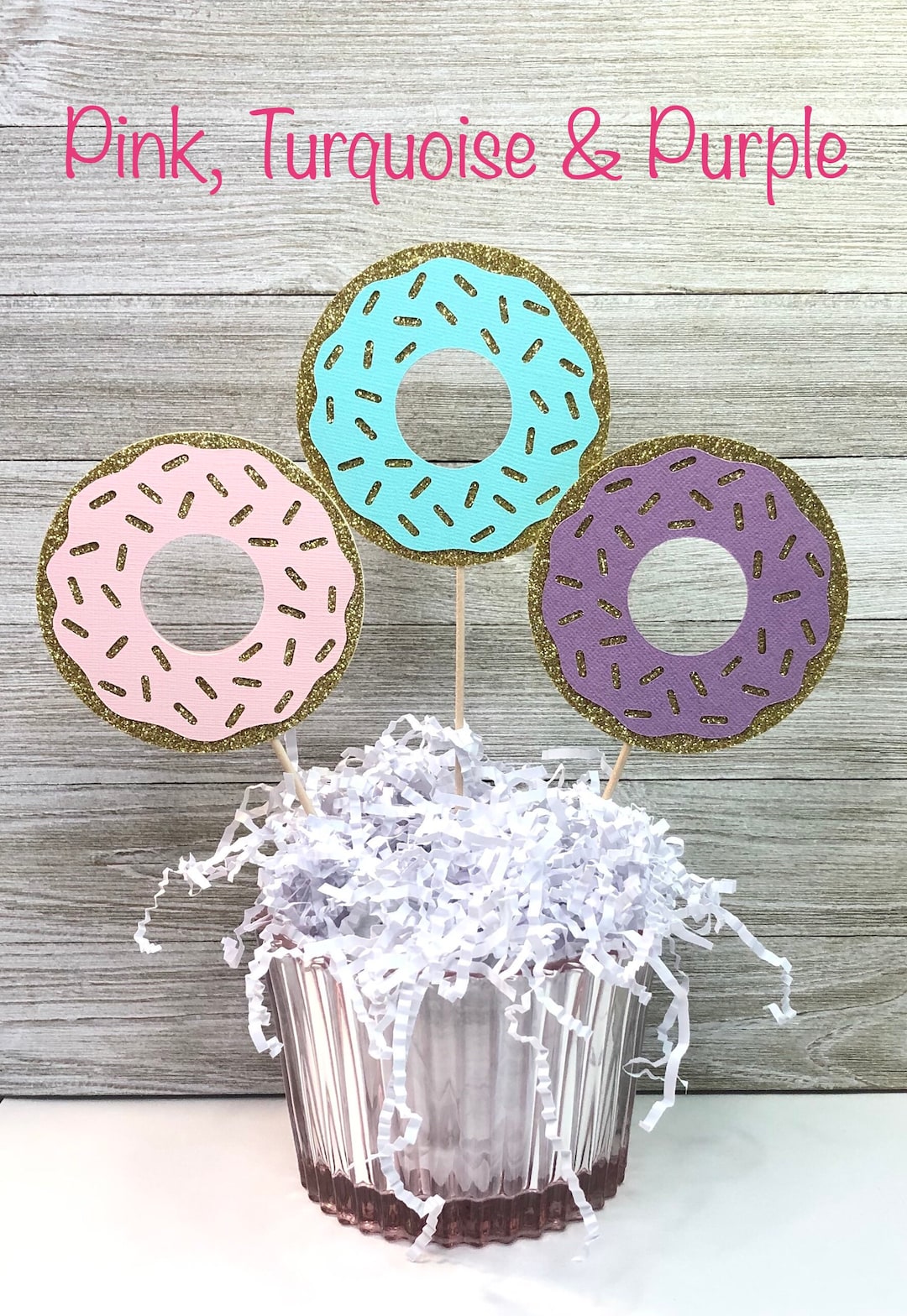 3pc. Donut Party Centerpiece, Donut Birthday, Donut Party Decor - Etsy