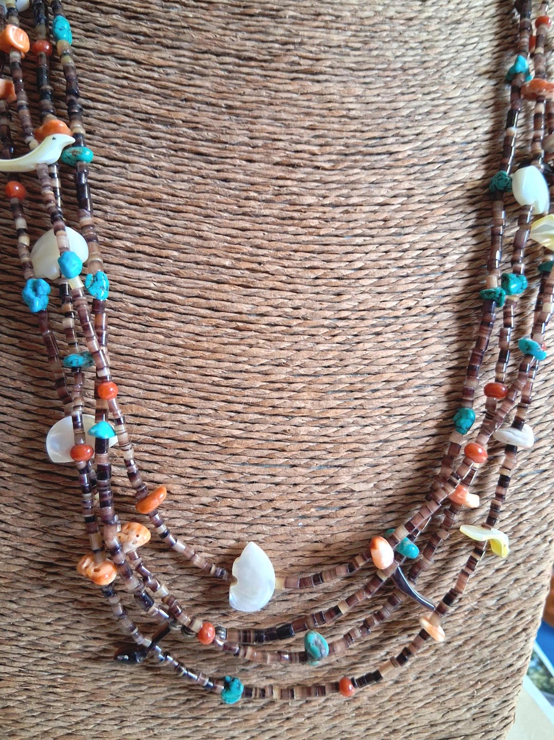 4 Strand Multi Beads & Fetishes Necklace With Mix of Beads - Etsy