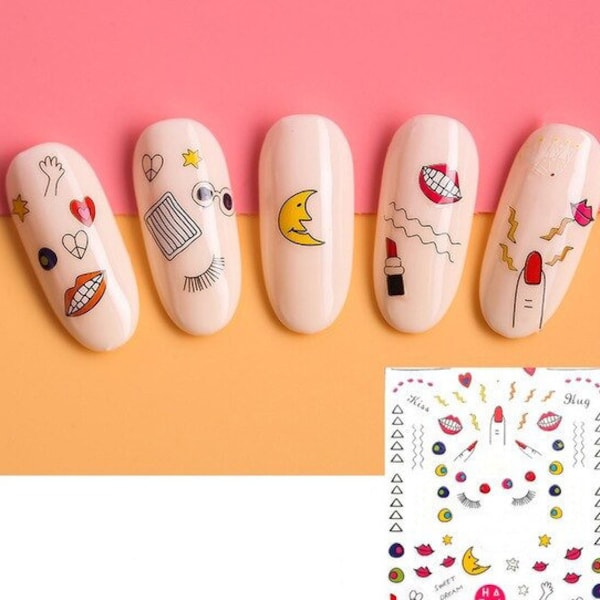 Middle Finger Nail Decal - Etsy
