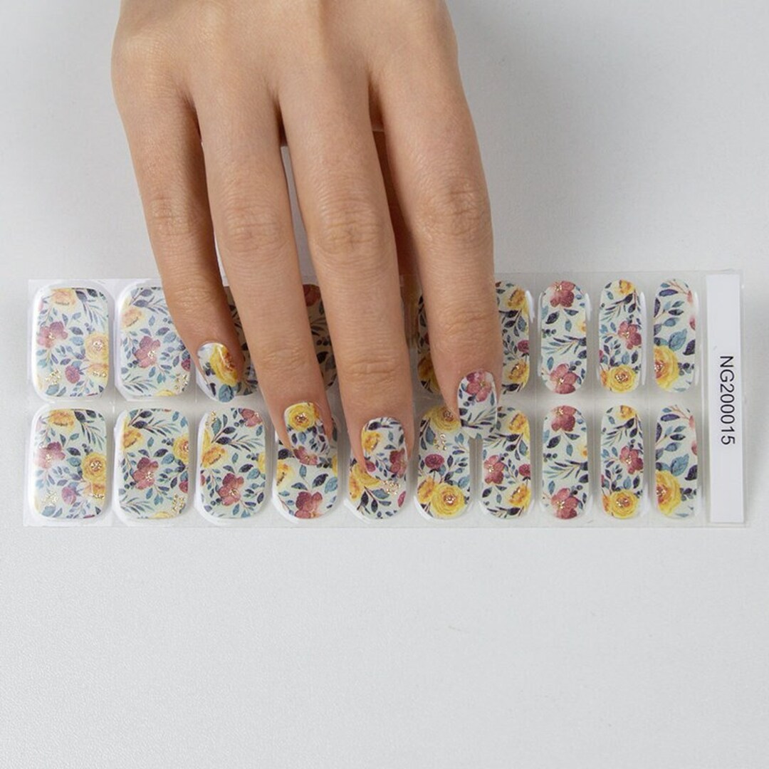 Semi-cured Gel Nail Wraps Nail Decals Nail Stickers Nail Strips Nail ...