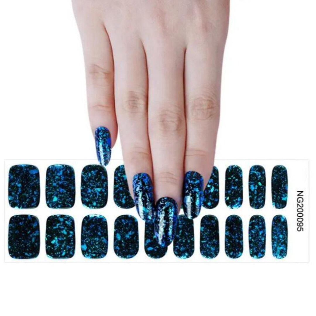Semi-cured Gel Nail Wraps Nail Decals Nail Stickers Nail Strips Press ...