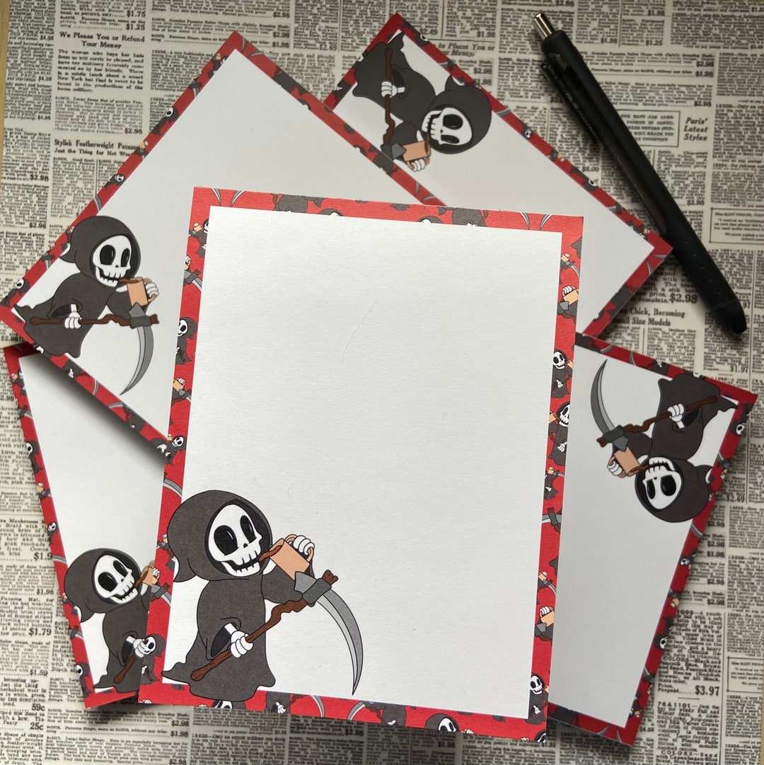 Notepad: Grim Reaper Notepad | Grim Reaper | Coffee Drinker | Dark ...