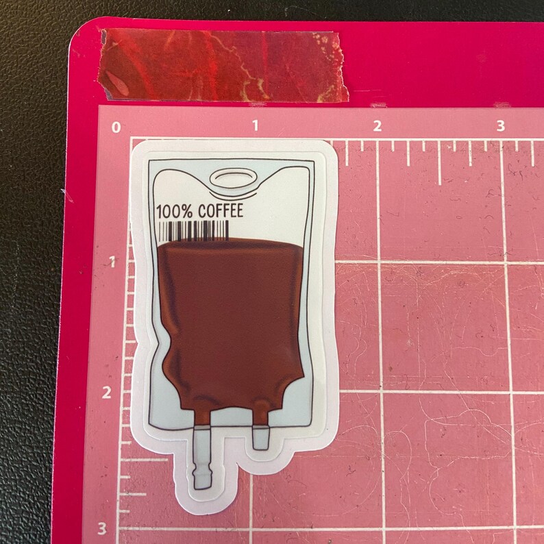 IV of Coffee Coffee IV Coffee Addiction Nurse Humor Nurse Sticker Gift ...