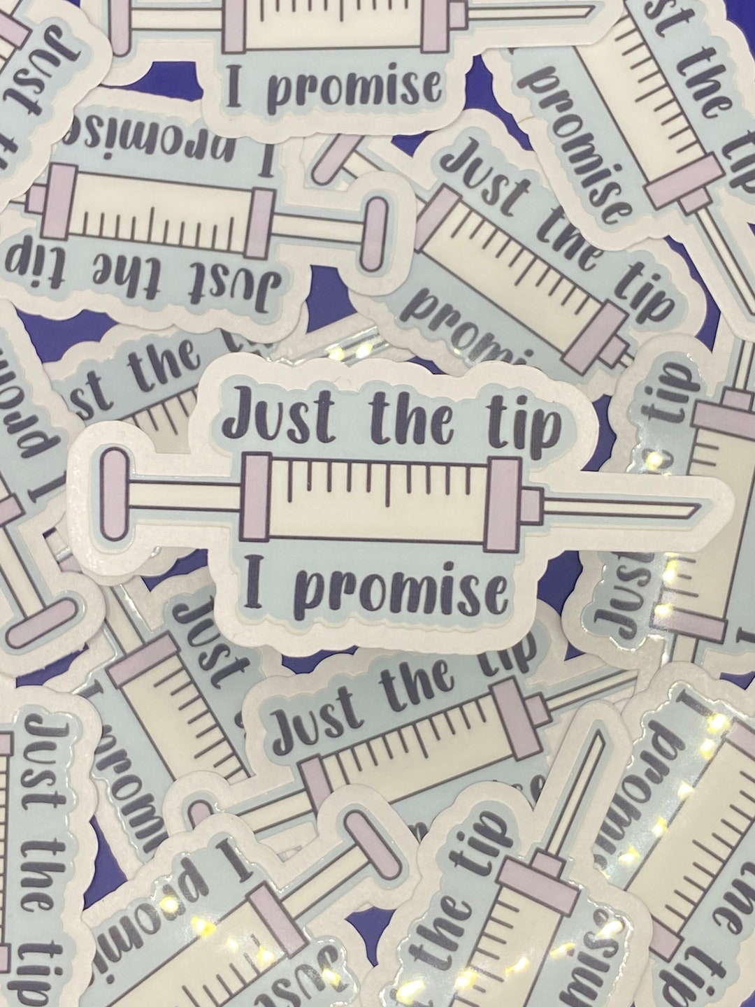 Just the Tip I Promise | Syringe Sticker | Funny Nurse Sticker | Cute ...