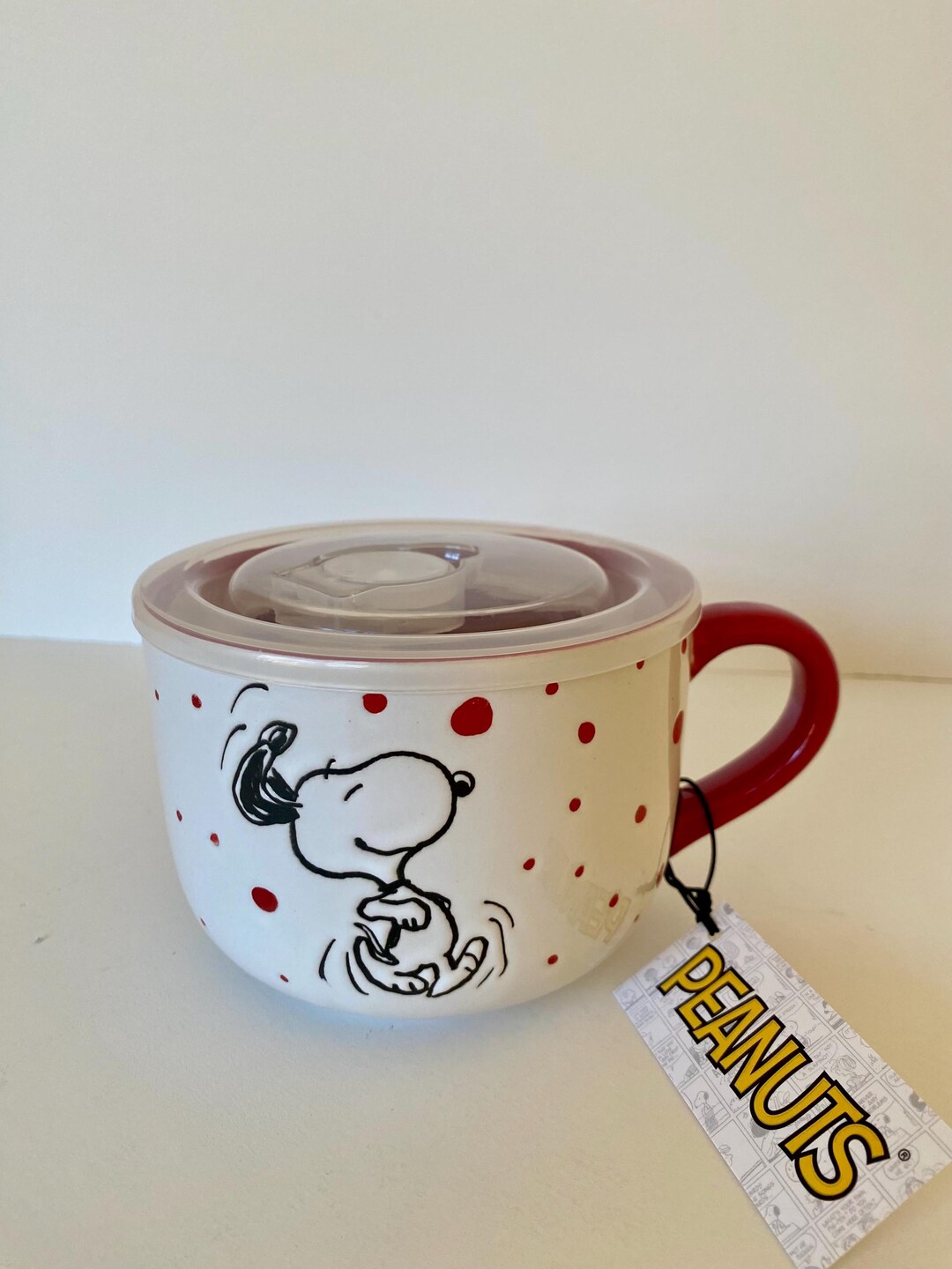Peanuts Snoopy Ceramic Soup Bowl With Vented Lid (23 Oz) - Etsy