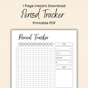 Period Tracker Printable, Menstrual Cycle Planner, Period Tracking ...
