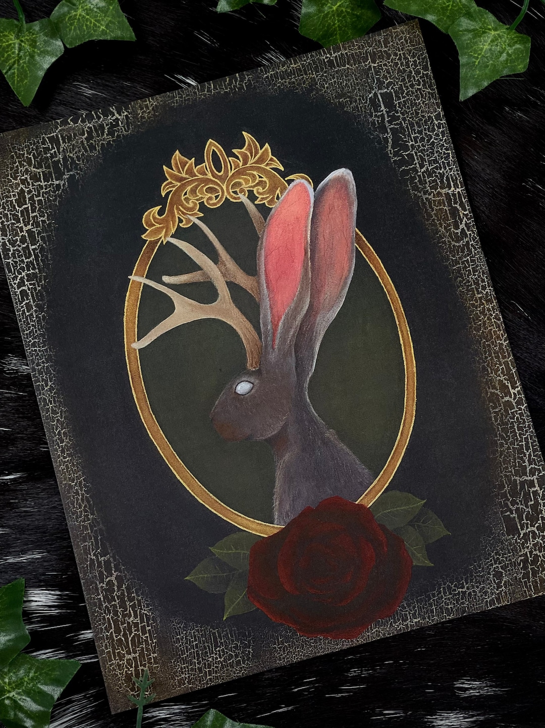 The Mythical Jackalope Art Print Gothic Art Macabre Decor - Etsy