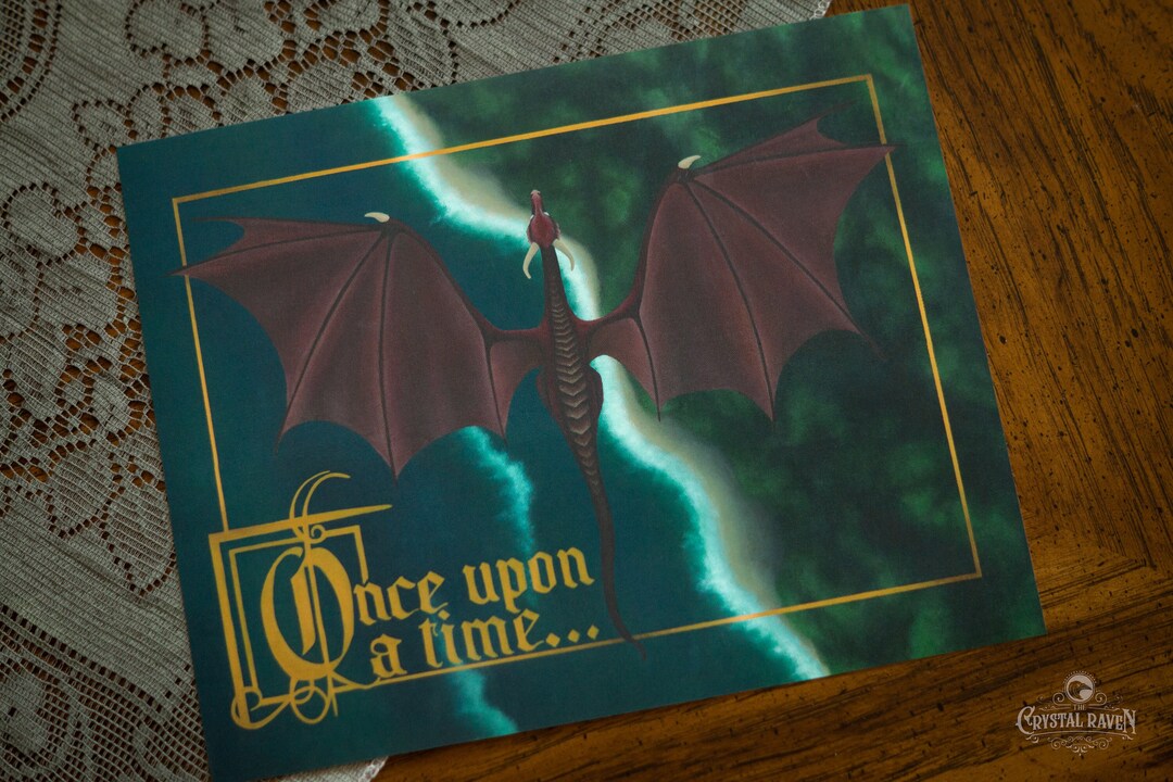 The Wyvern's Fable Art Print - Fantasy Readers - Fantasy Artwork ...