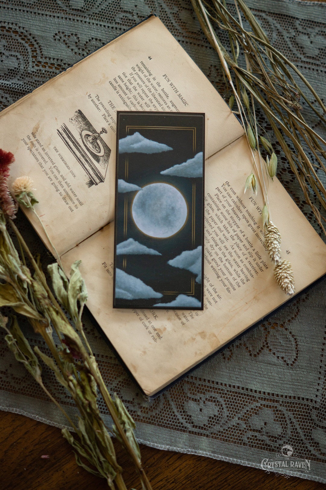 Full Moon Amongst the Stars Bookmark Lunar Bookmarks Celestial Bookmark ...
