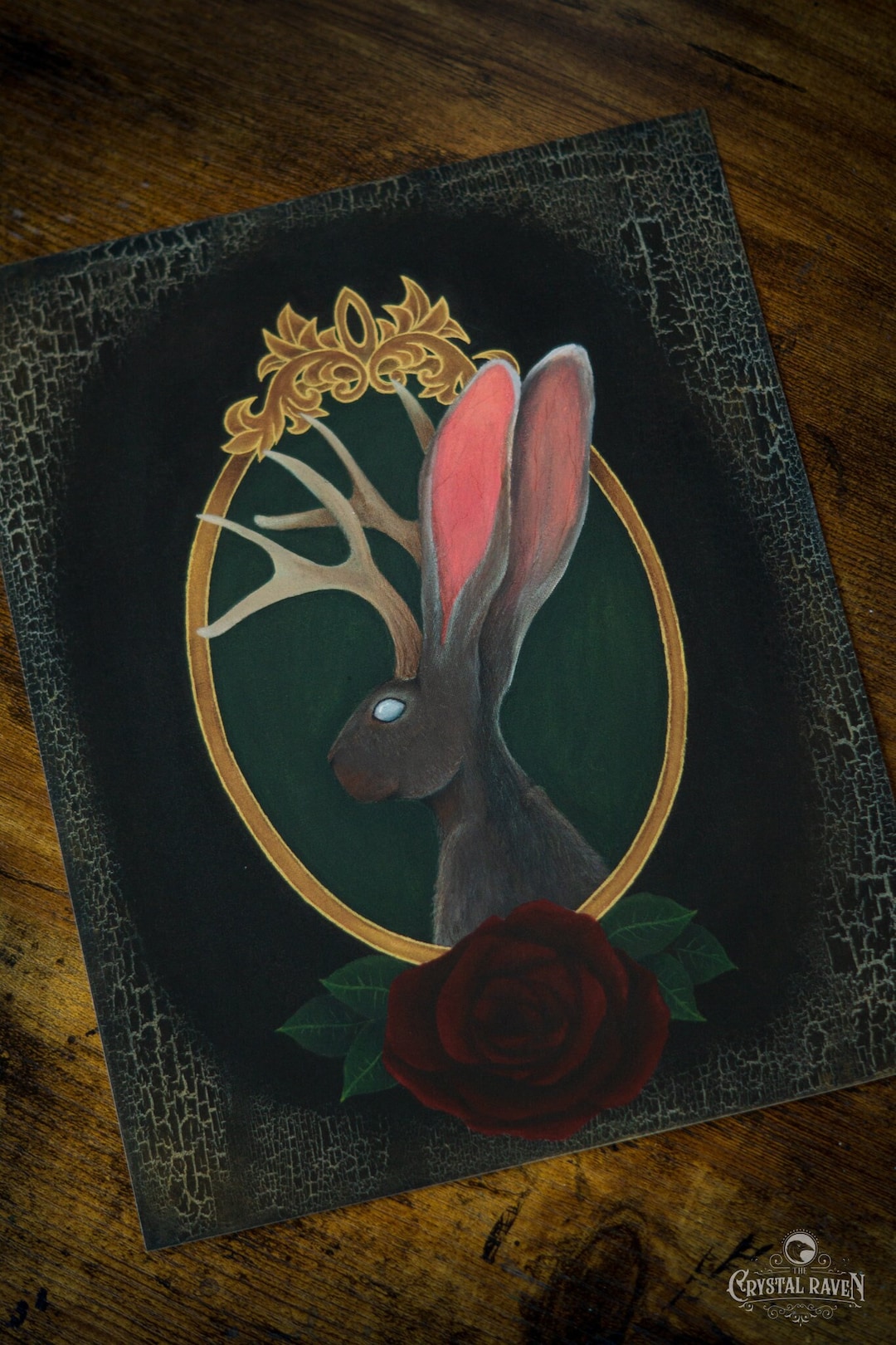The Mythical Jackalope Art Print - Gothic Art - Macabre Decor ...
