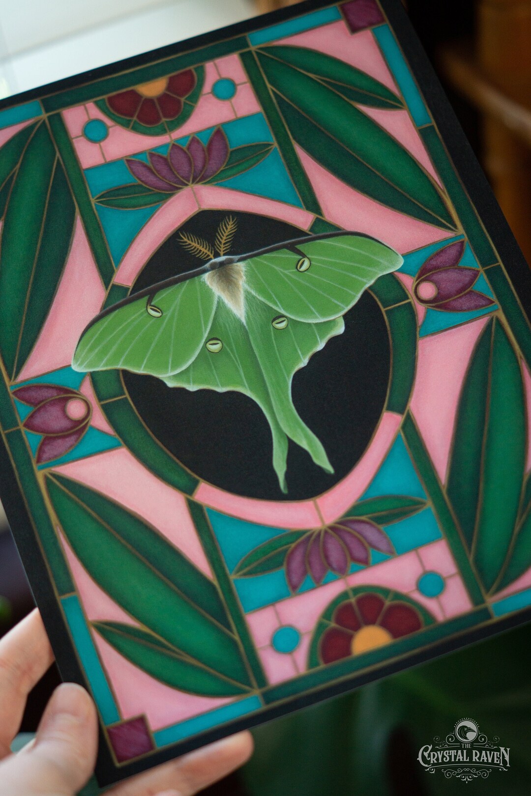 Actias Goddess Art Print - Luna Moth Decor - Entomology Decor ...