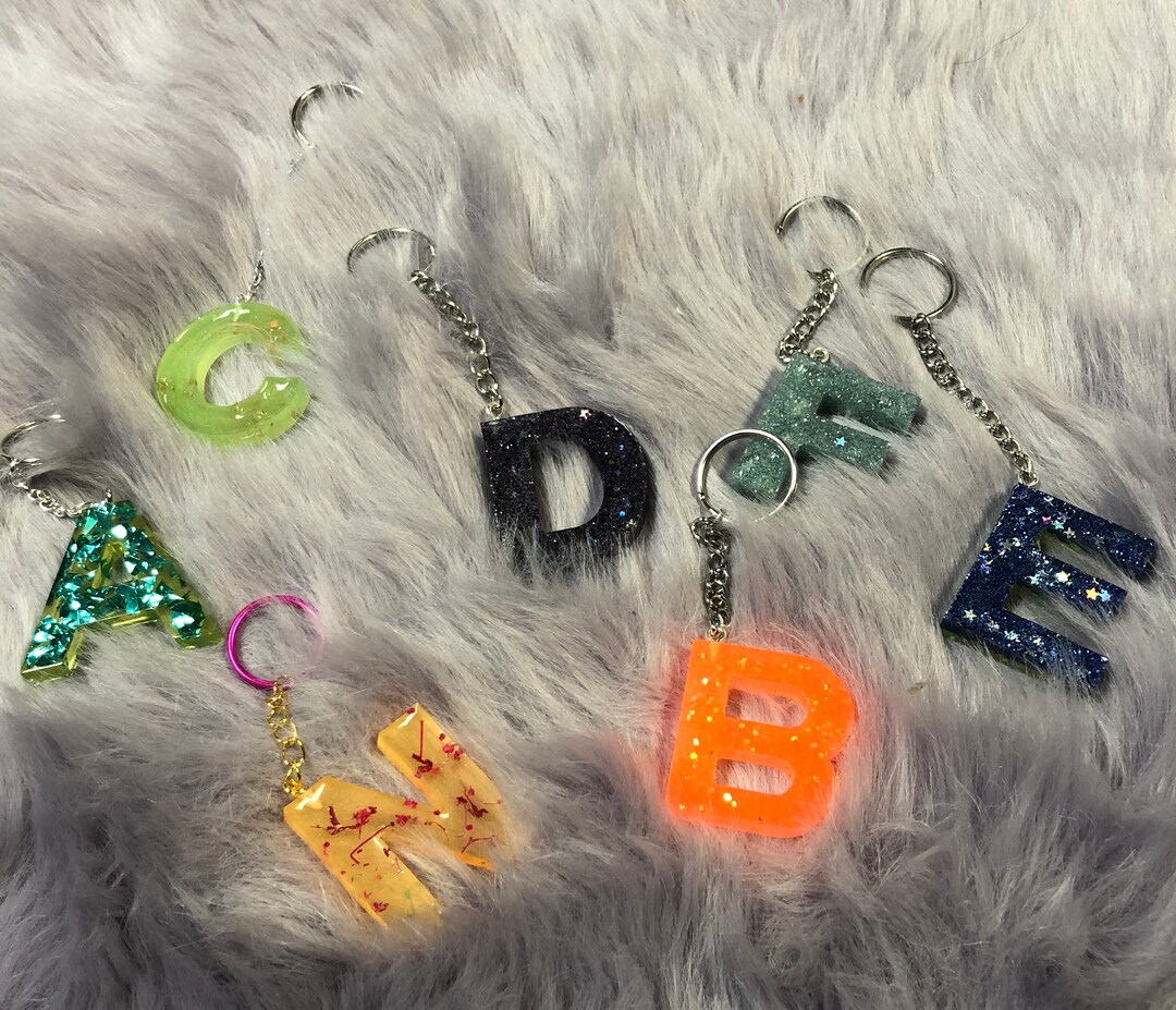 Initial Key Rings - Etsy