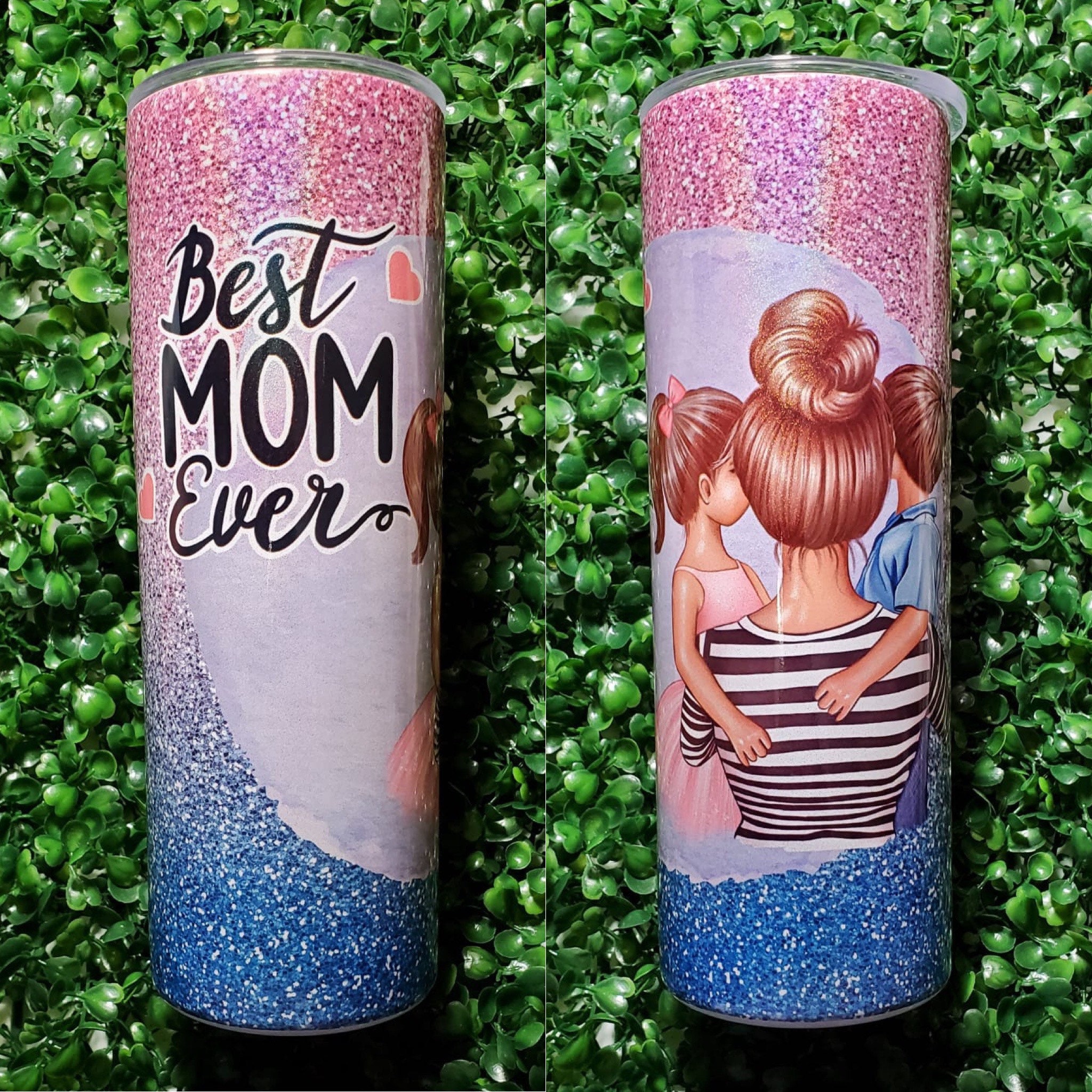 Best Mom Ever Tumbler Mother Daughter And Son Tumbler Etsy
