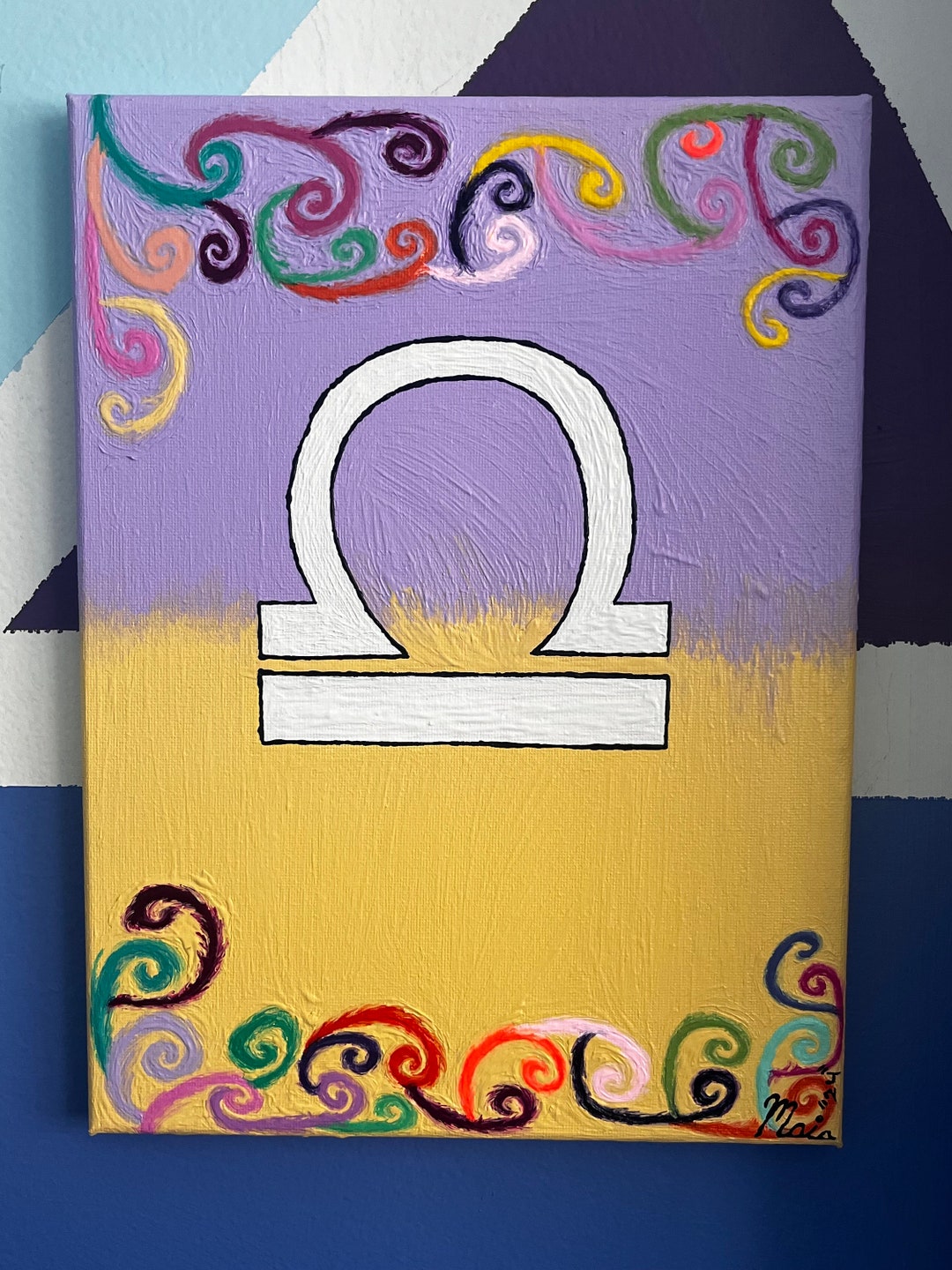 Libra Abstract Painting - Etsy