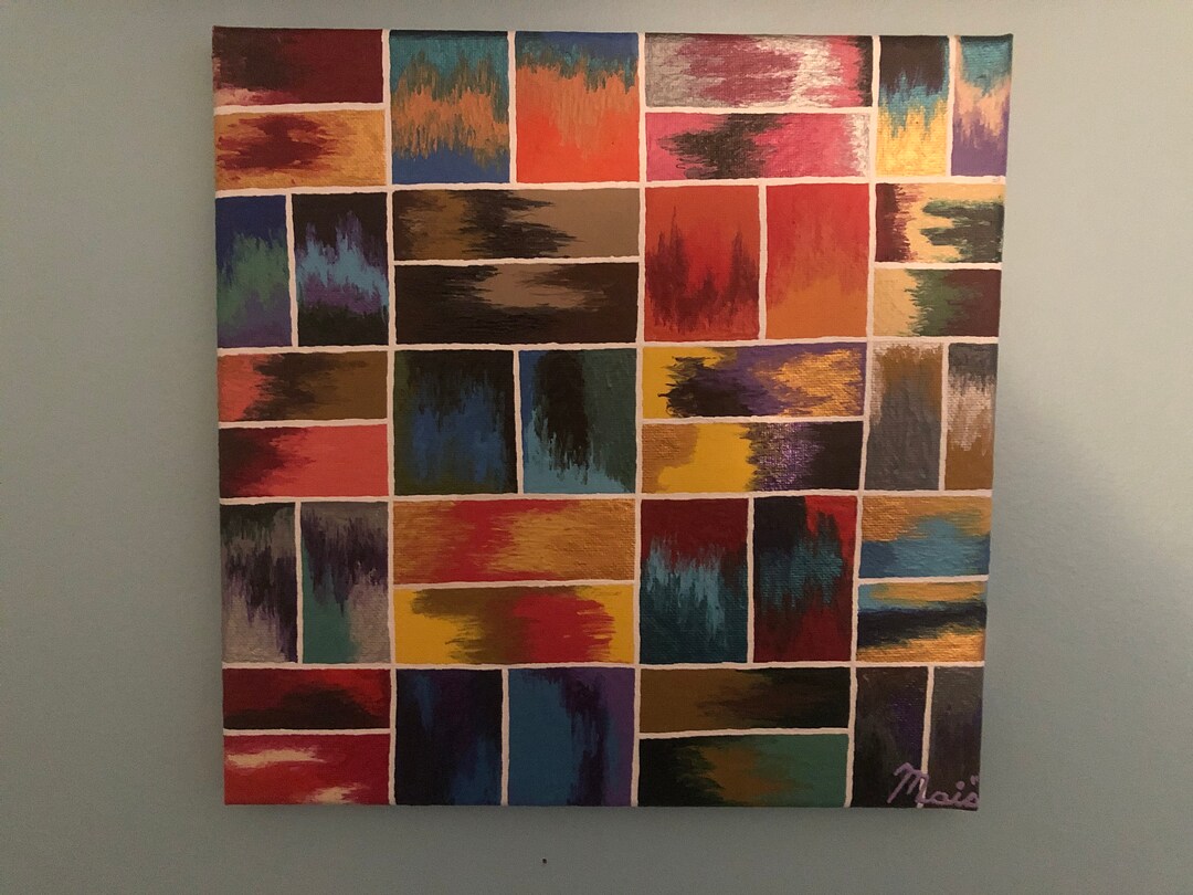 Brick Pathway Abstract Painting - Etsy