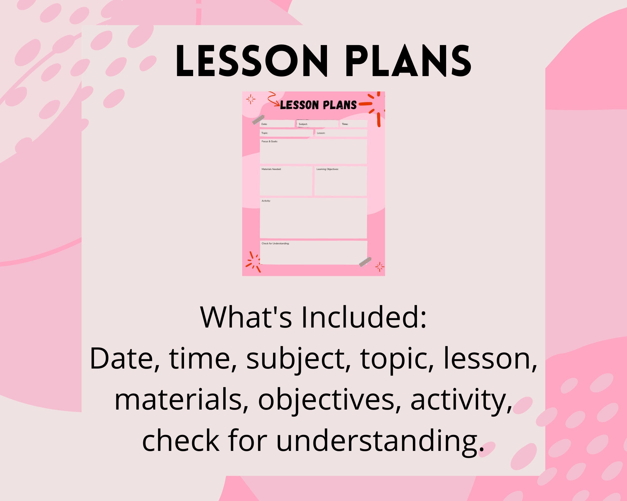 Teacher Lesson Plan Organizer, Teacher to Do List, Teacher Week at a ...