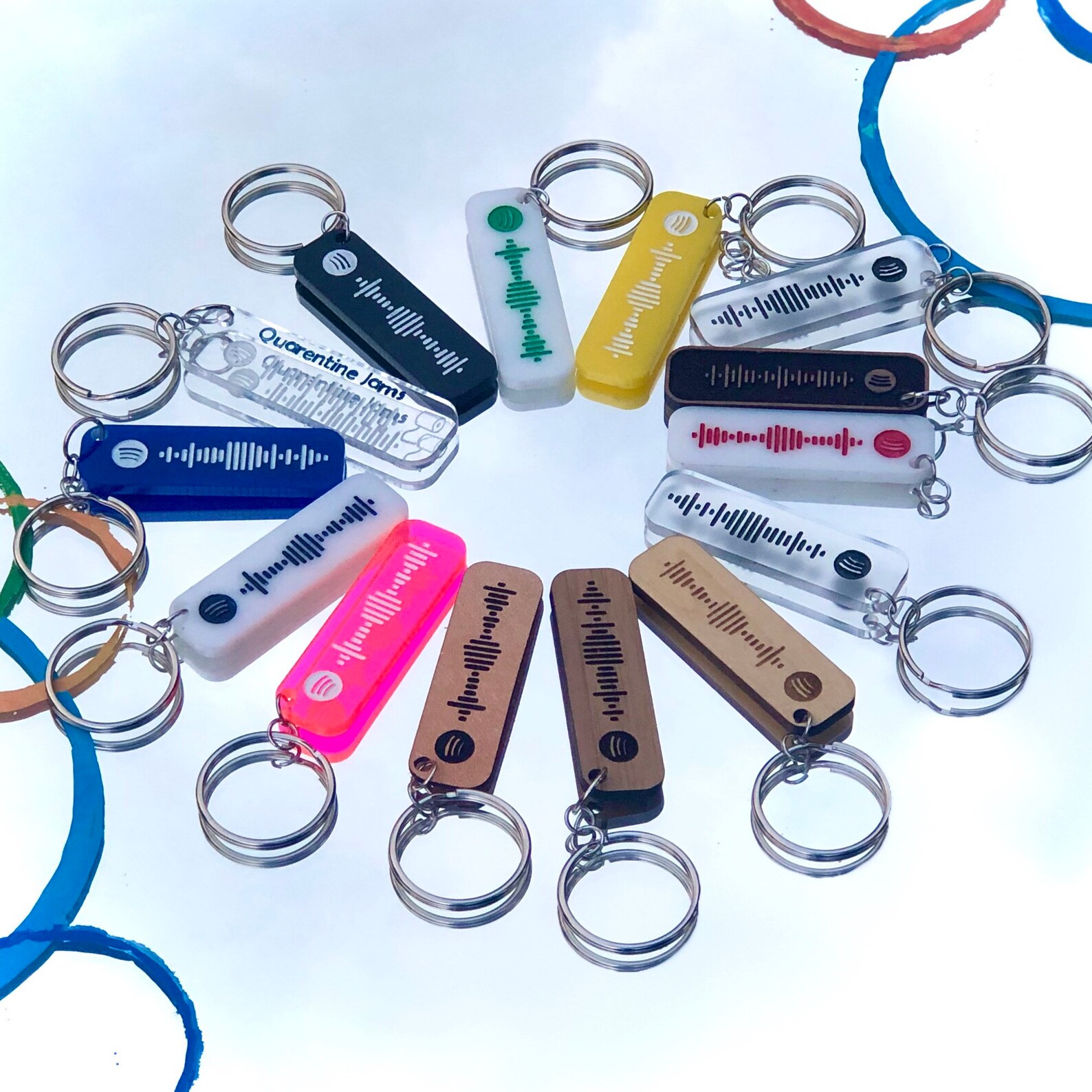 Spotify Code Keychains | Etsy