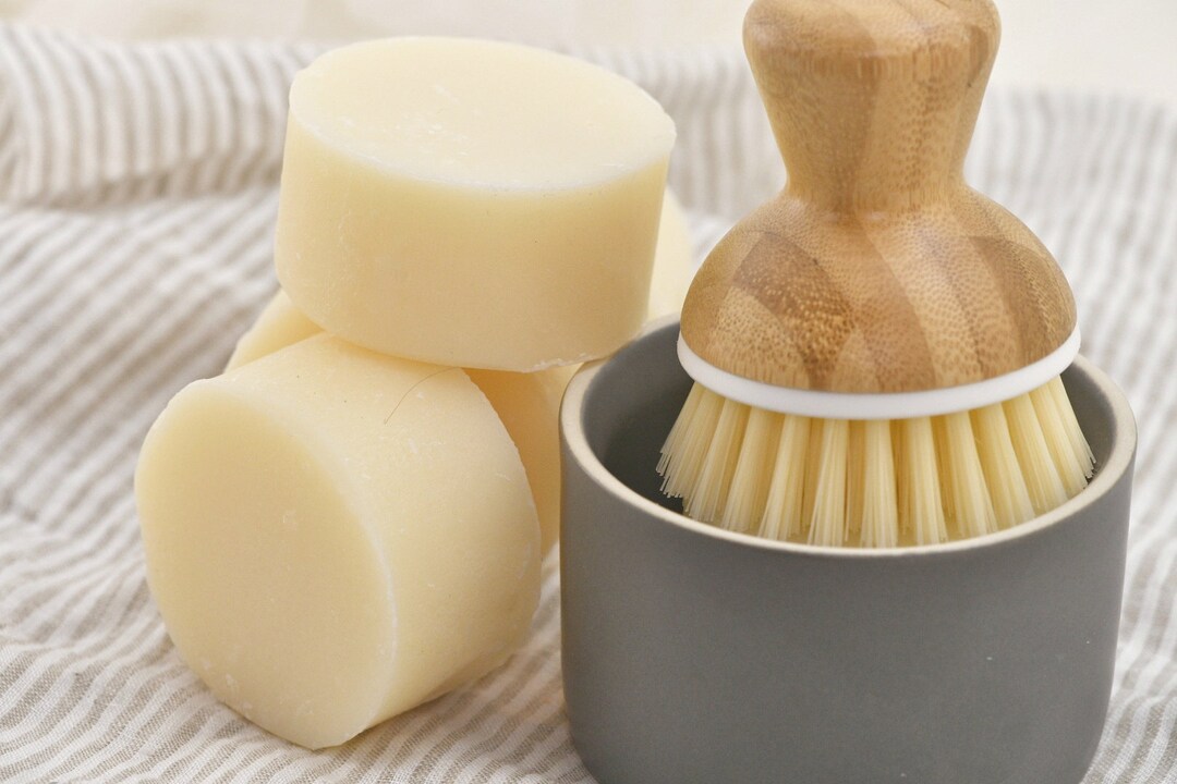 Solid Round Dishwashing Soap, Zero Waste, Eco Friendly and Vegan, 2.25 ...