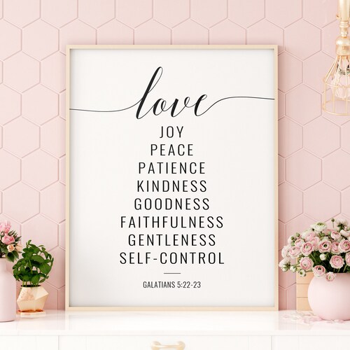 Galatians 5:22-23 Bible Verse Printable Wall Art Fruit of the - Etsy
