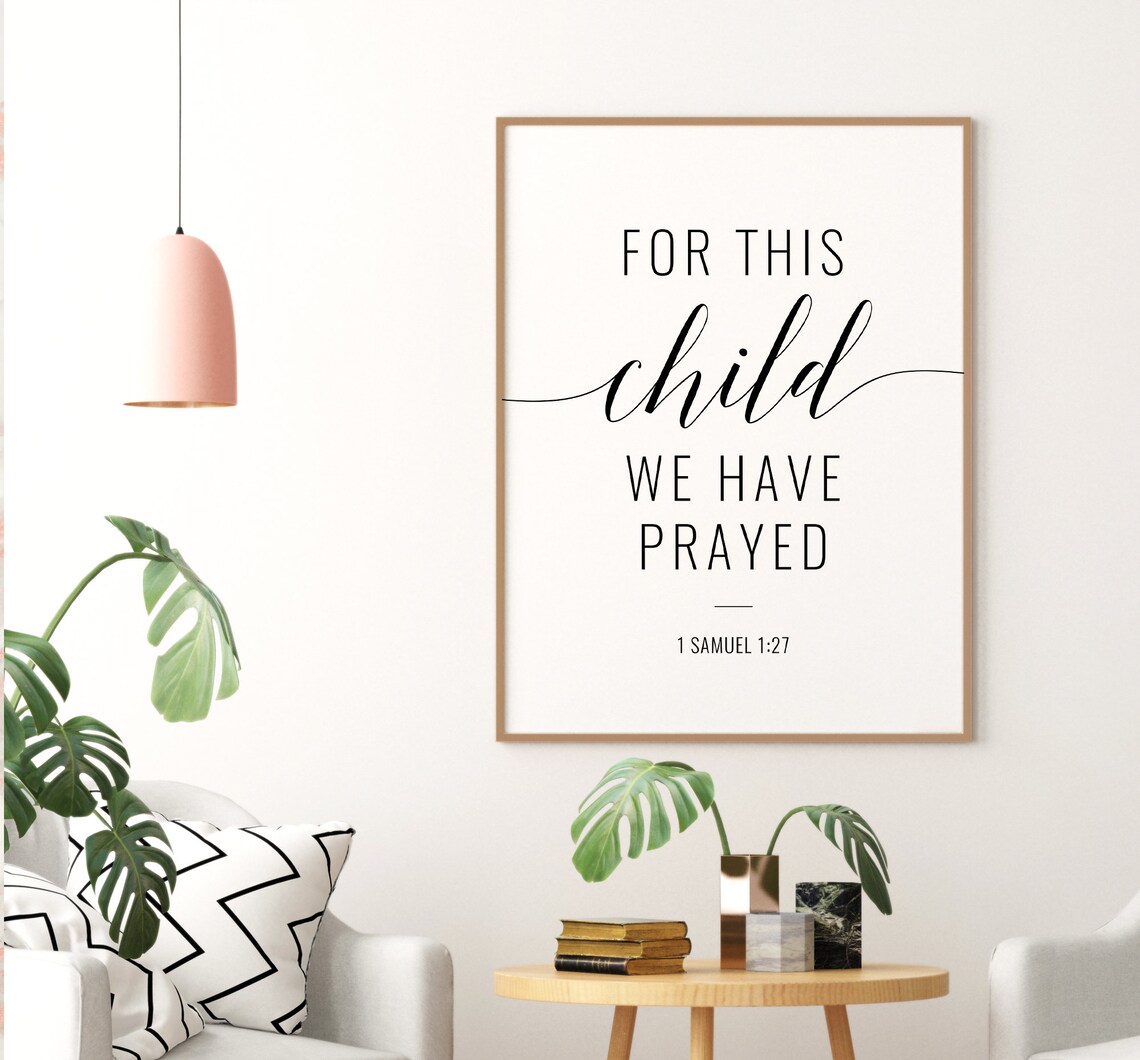 For This Child We Have Prayed Printable Art Nursery Decor 1 - Etsy