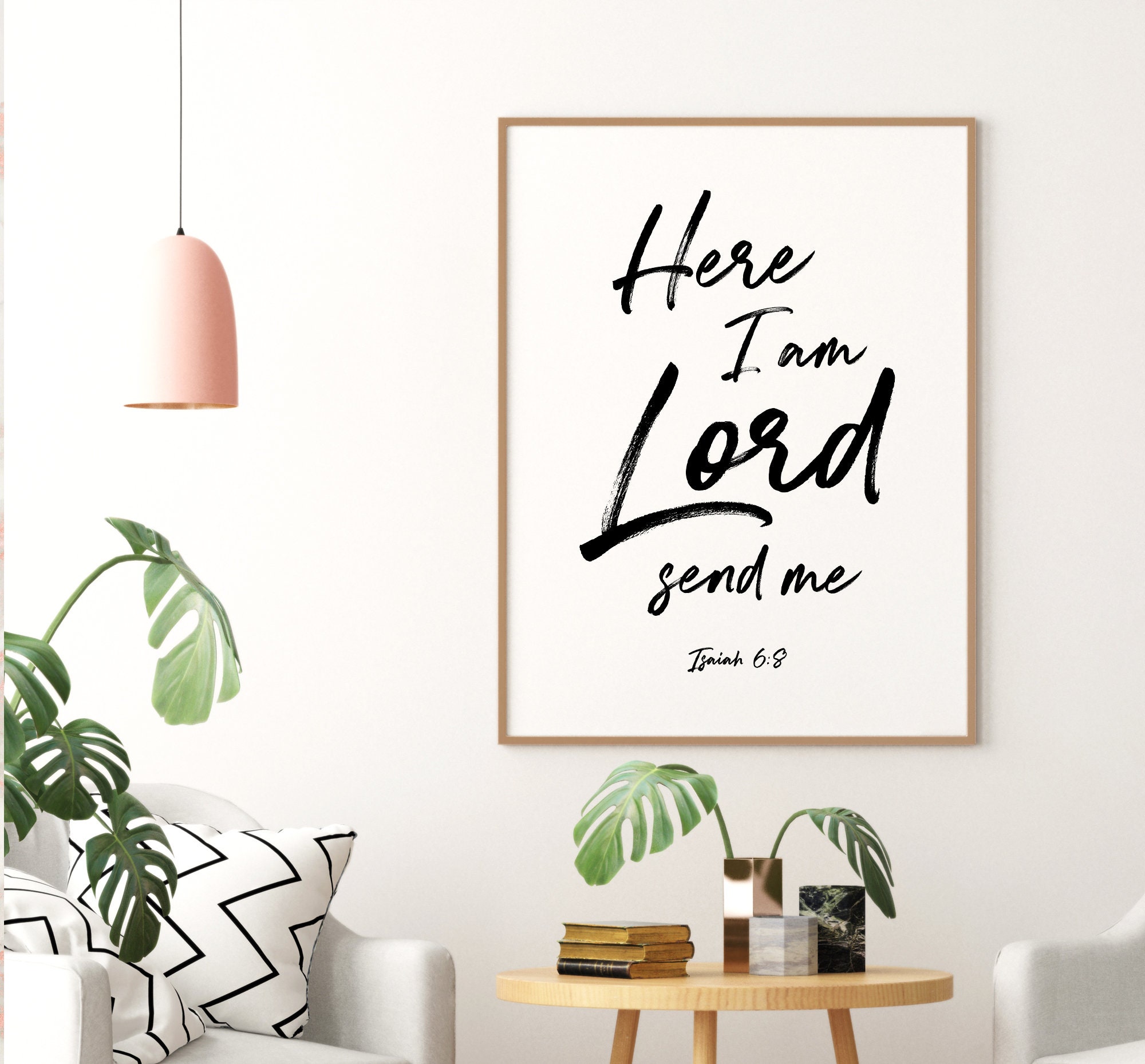 Here I Am Lord Send Me Printable Art Isaiah 6 8 Bible Verse | Etsy