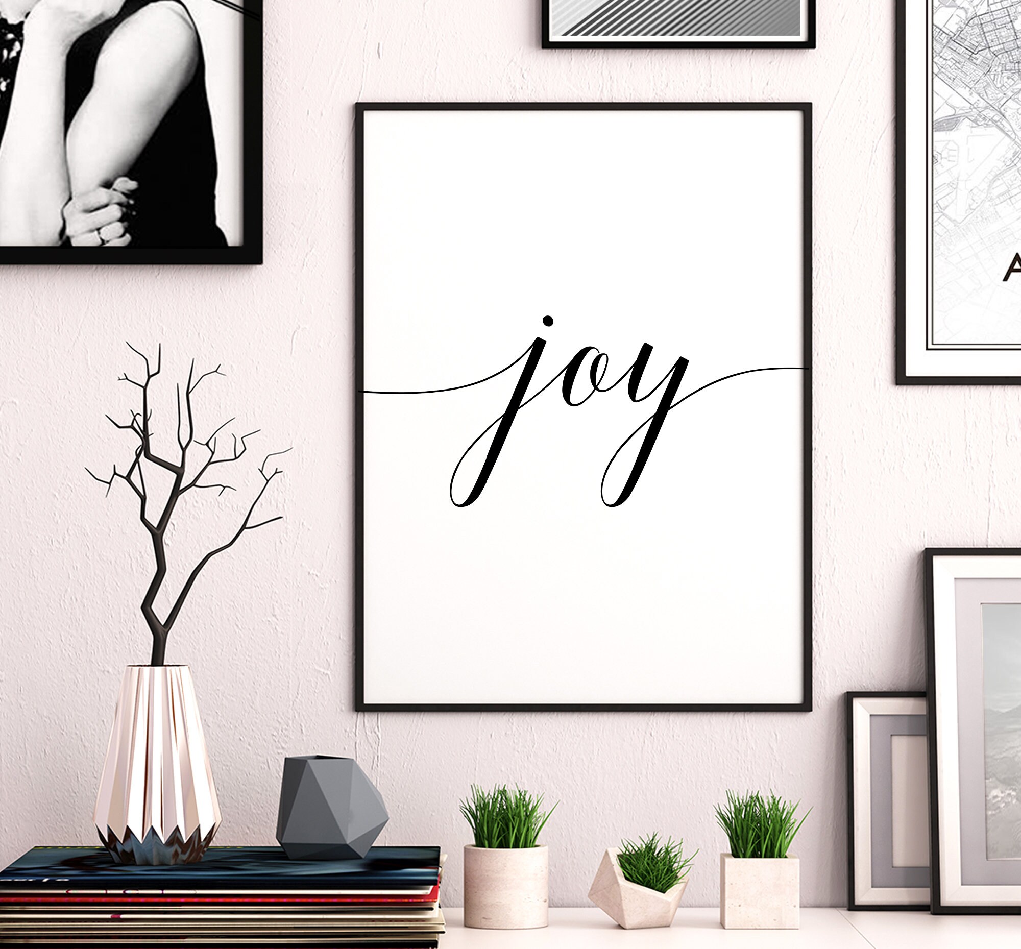 Joy Printable Art Joy Sign Home Decor Poster Joy Wall Art | Etsy