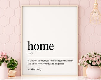 Home Definition Sign - Etsy