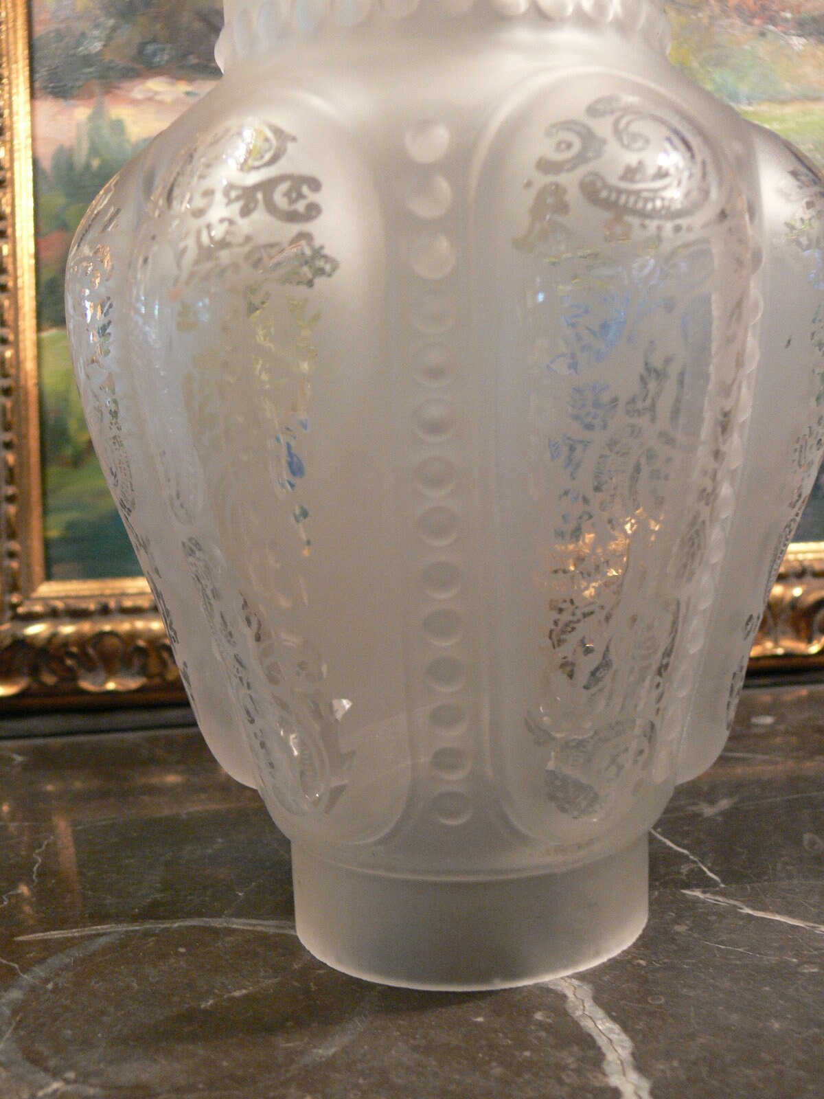 GWTW Frosted Glass Banquet Parlor Lamp Shade Globe Victorian - Etsy