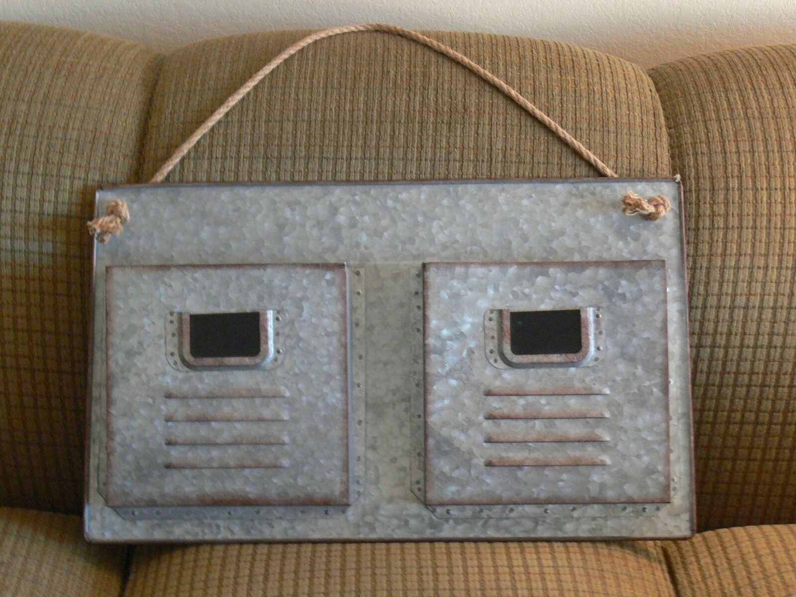 Galvanized Metal Wall Art Farmhouse 2 Pocket Decor Storage 26 X 16 - Etsy
