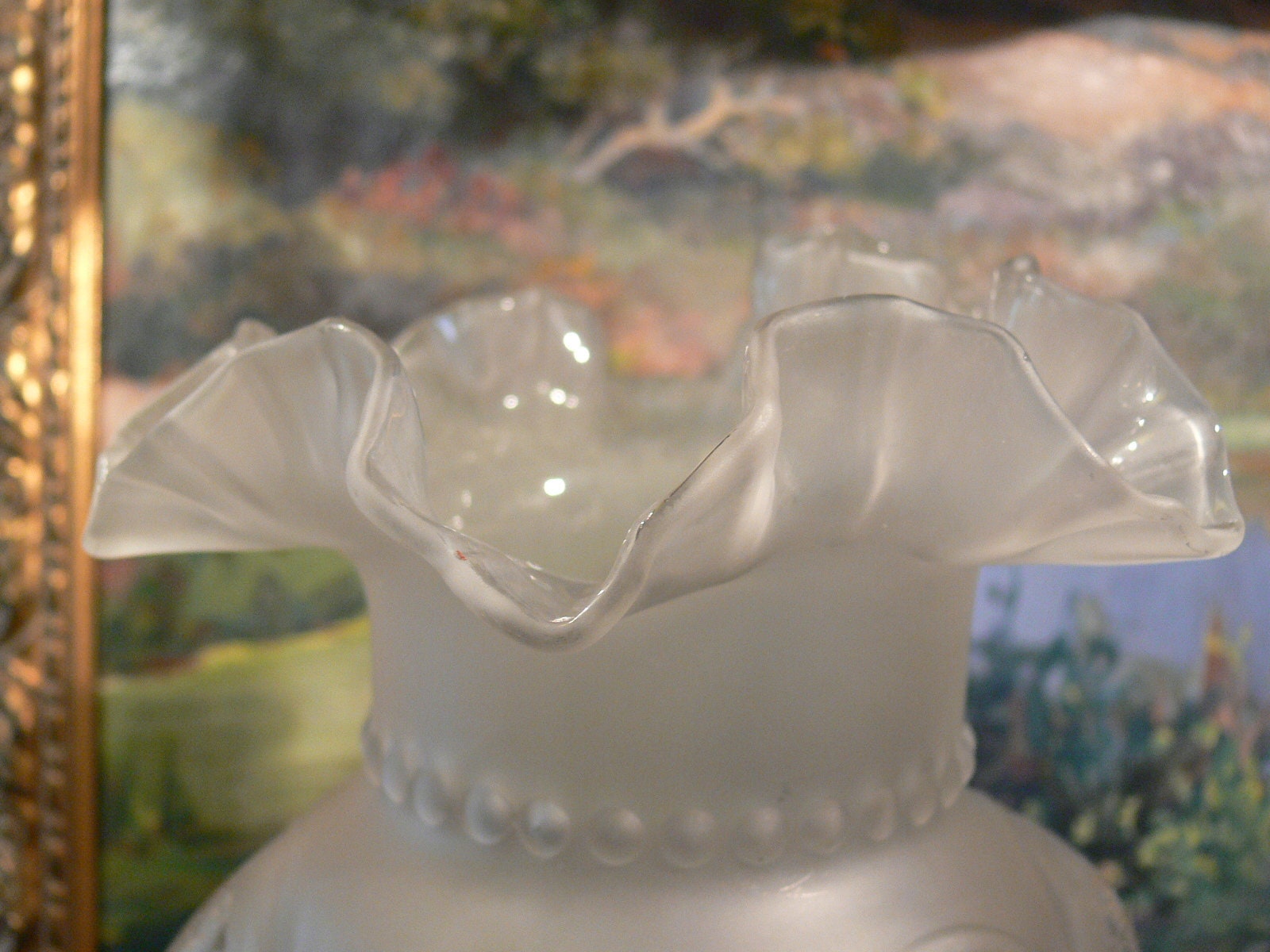 GWTW Frosted Glass Banquet Parlor Lamp Shade Globe Victorian - Etsy