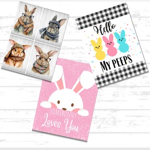 Digital Easter Printable Paper Bundle | Spring and Easter Wall Art | Bunny | Chick | Easter ...