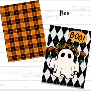 Digital Traditional Halloween Printable Paper Bundle Orange & Black ...