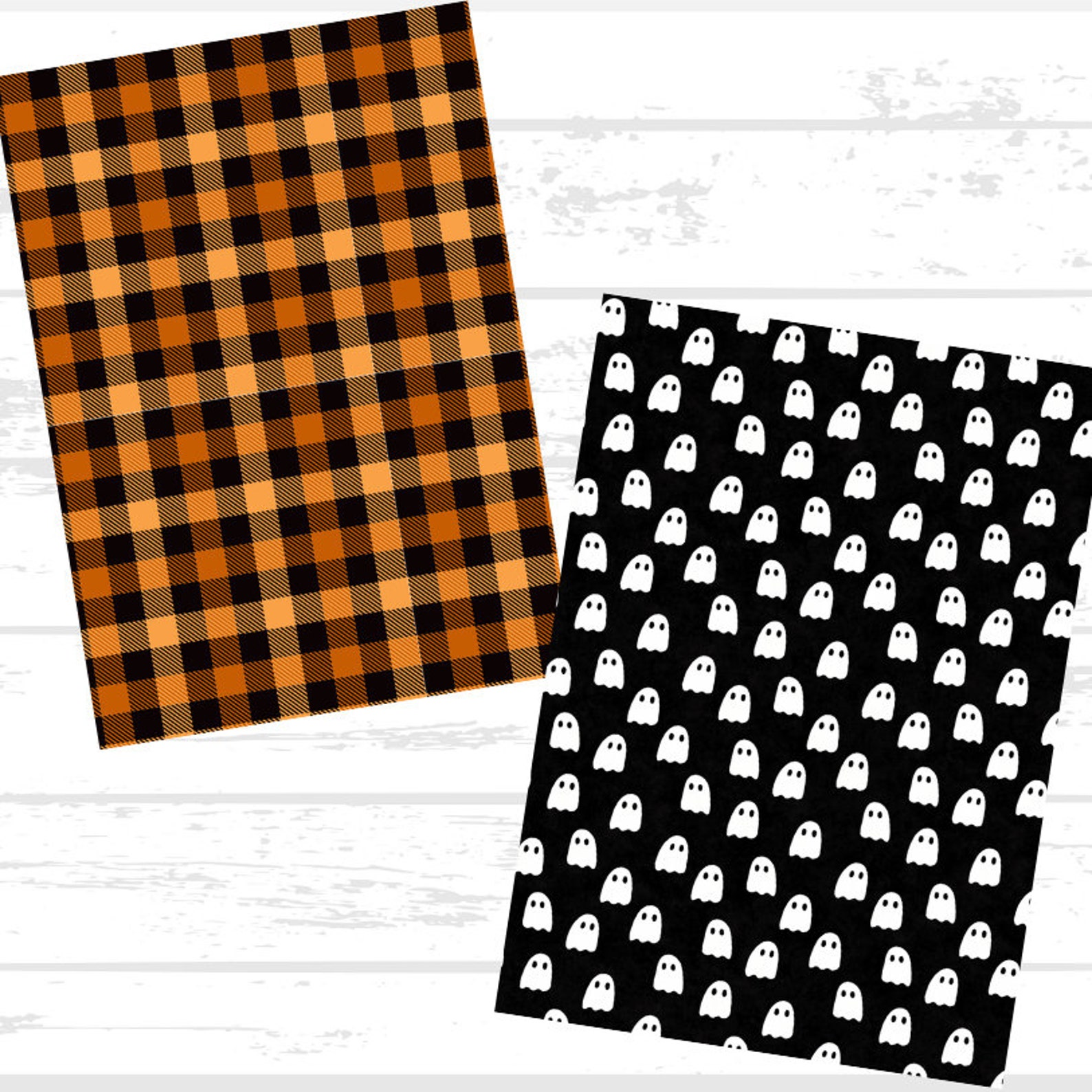 Digital Traditional Halloween Printable Paper Bundle Orange & Black ...