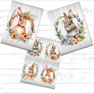 Digital Easter Printable Paper Bundle | Spring and Easter Wall Art | Bunny | Chick | Easter ...