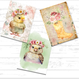 Digital Easter Printable Paper Bundle | Spring and Easter Wall Art | Bunny | Chick | Easter ...