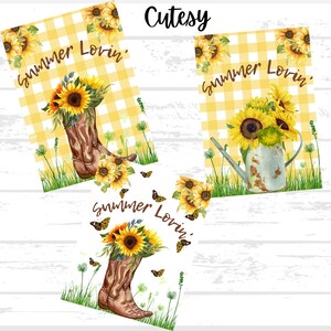 Sunflowers Variety Printable Bundle | Summer Sunflower | Crafting Paper ...