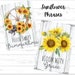 Sunflowers Variety Printable Bundle Summer Sunflower Crafting Paper ...