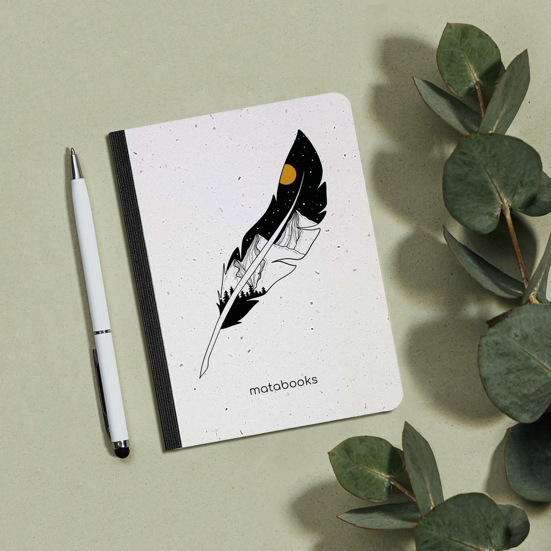 Sustainable Seed Book A6 Made From Grass Paper Feather - Etsy