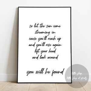 Dear Evan Hansen the Musical Poster Musical Theatre Lyrics - Etsy